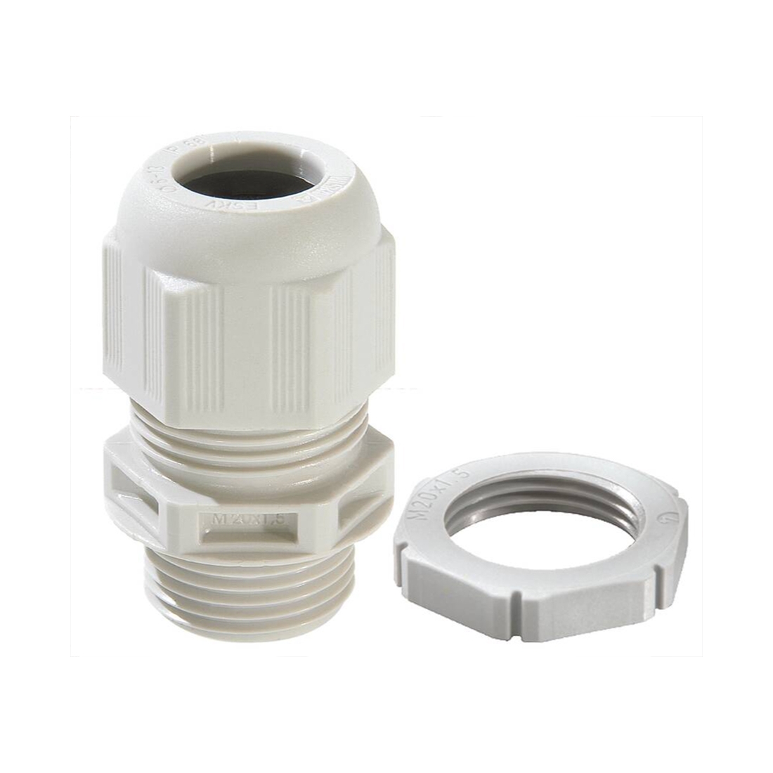 Wiska 99716 Grey 16mm Nylon IP68 Dome Top Cable Gland With Locknut ...